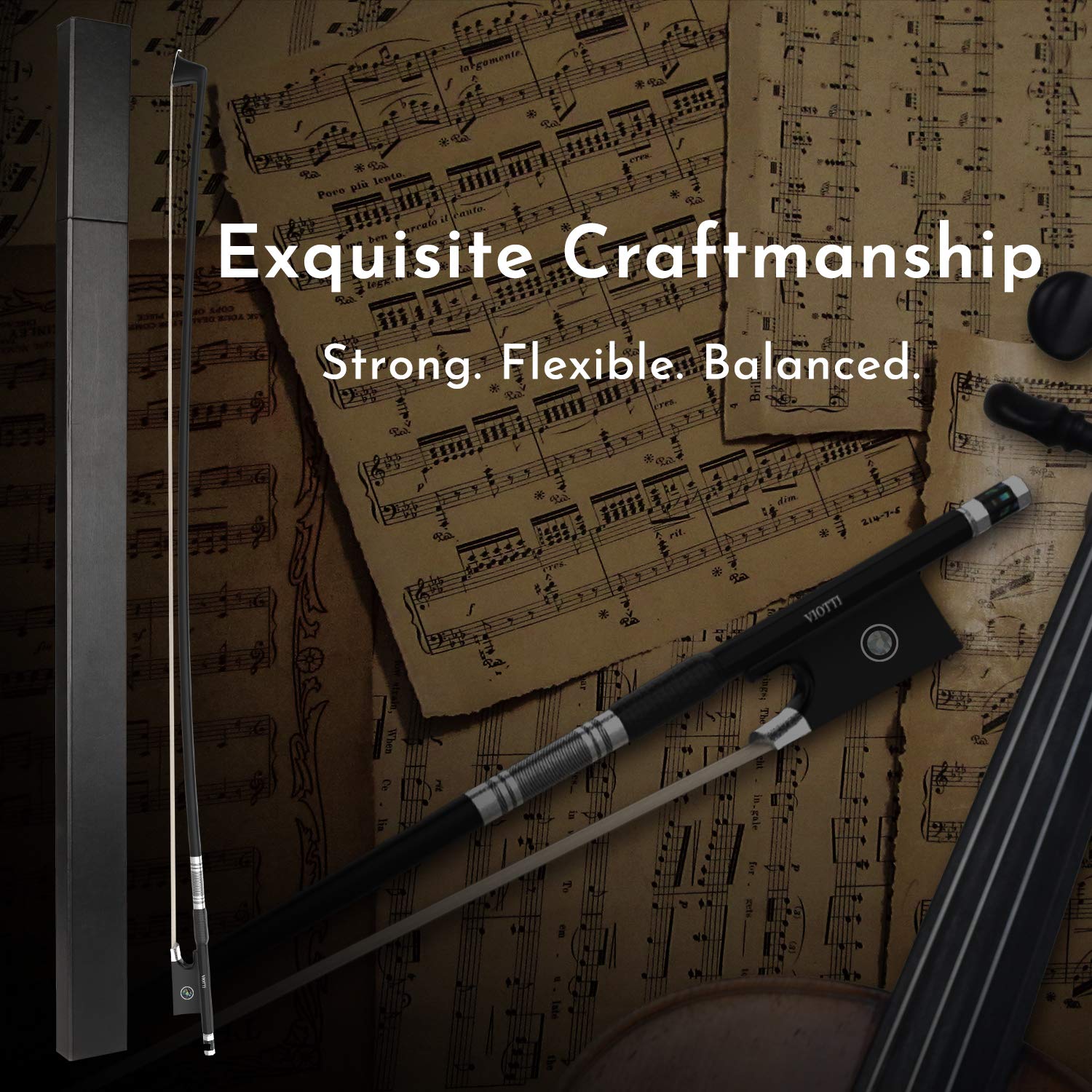 Mua Viotti Carbon Fiber Violin Bow, Hand Crafted by Professional Violin ...