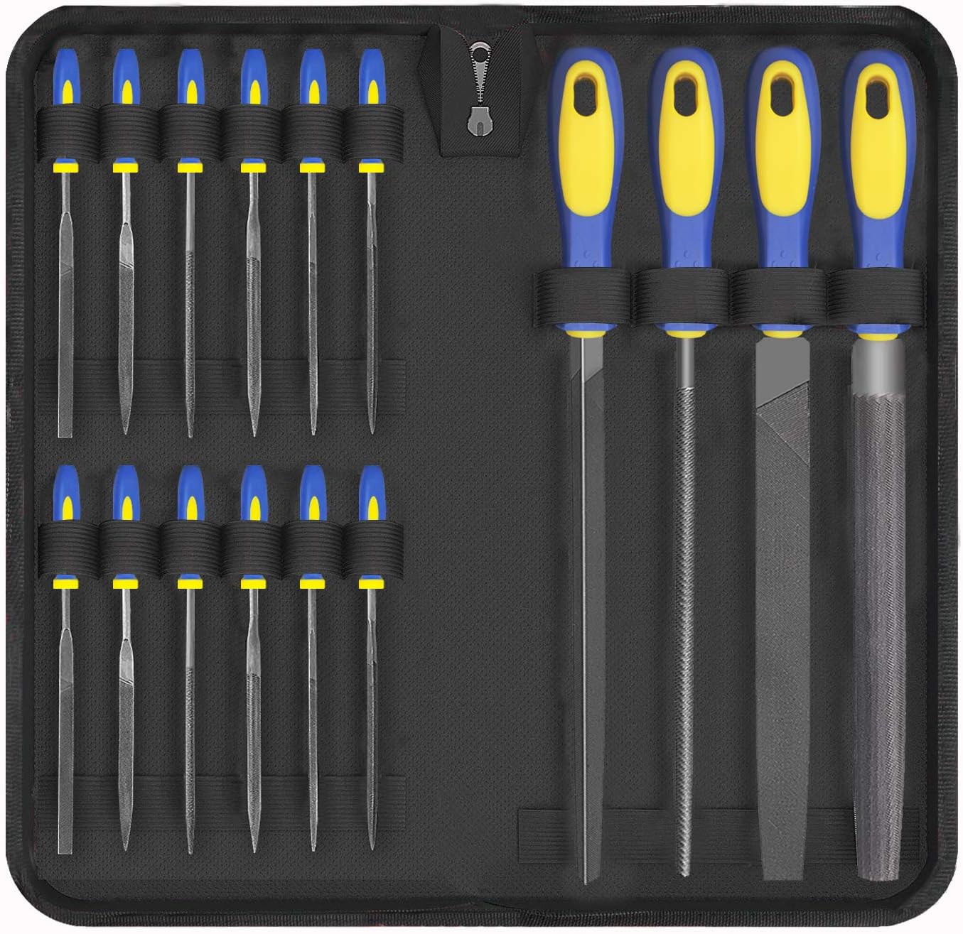 KALIM 16PCS File Set, Premium Carbon Steel File Set with Carry Case, 8 ...