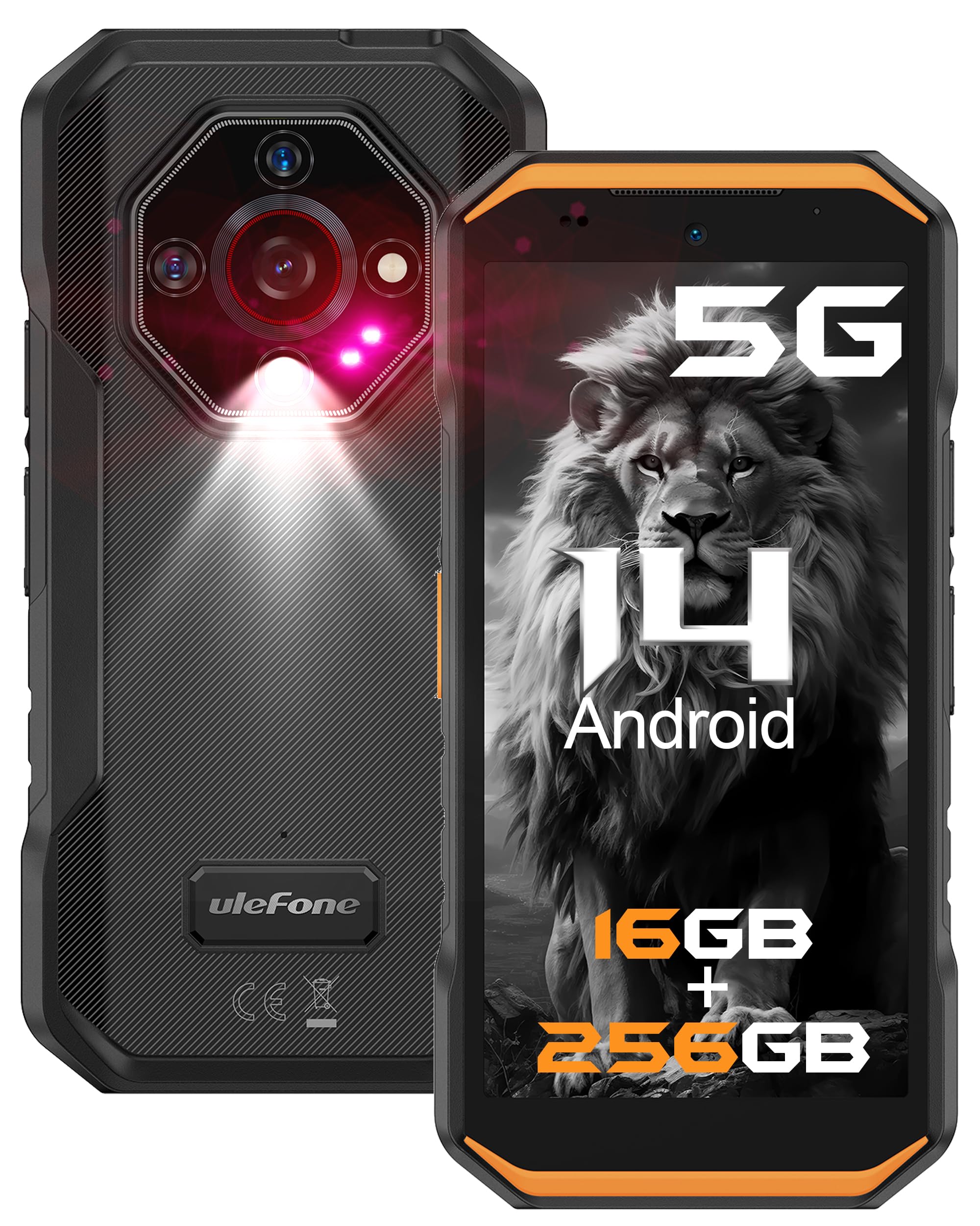 Ulefone Armor X32 Pro 5G Rugged Phone, MTK Dimensity 6300, 16+256GB, Android 14, Widevine L1 ...