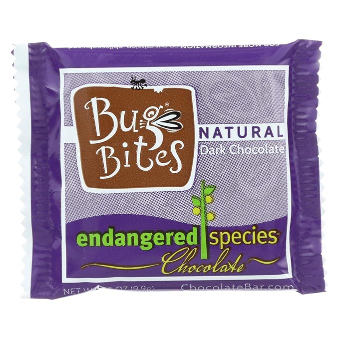 Amazon.com : Endangered Species Natural Chocolate Bug Bites - Dark ...