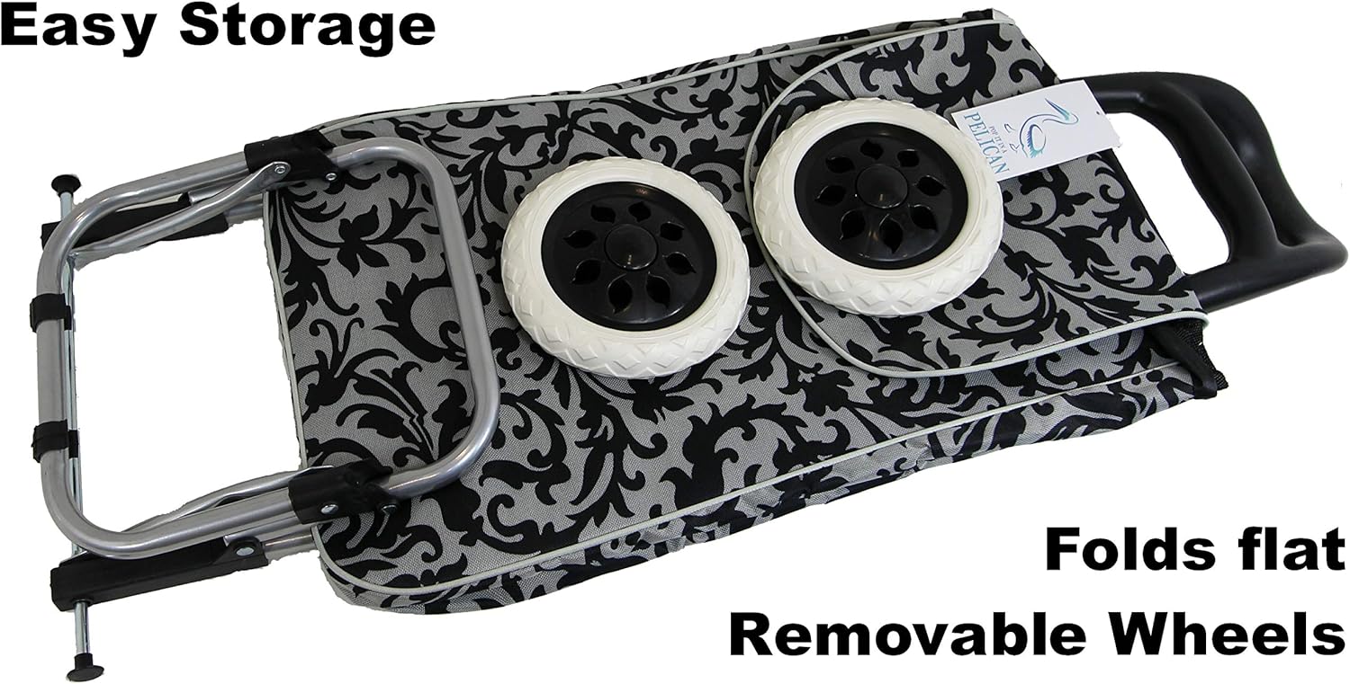 Large Shopping trolley. Modern and colourful pull push cart ...