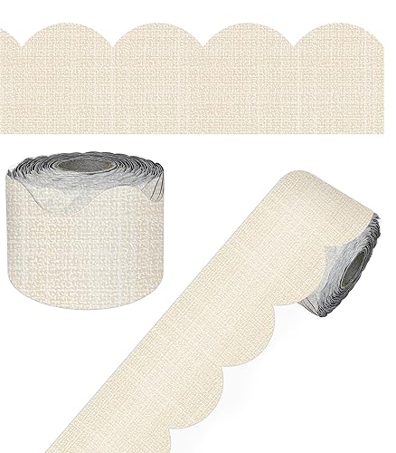 Carson Dellosa Farmhouse 65 Ft Neutral Linen Bulletin Board Borders ...