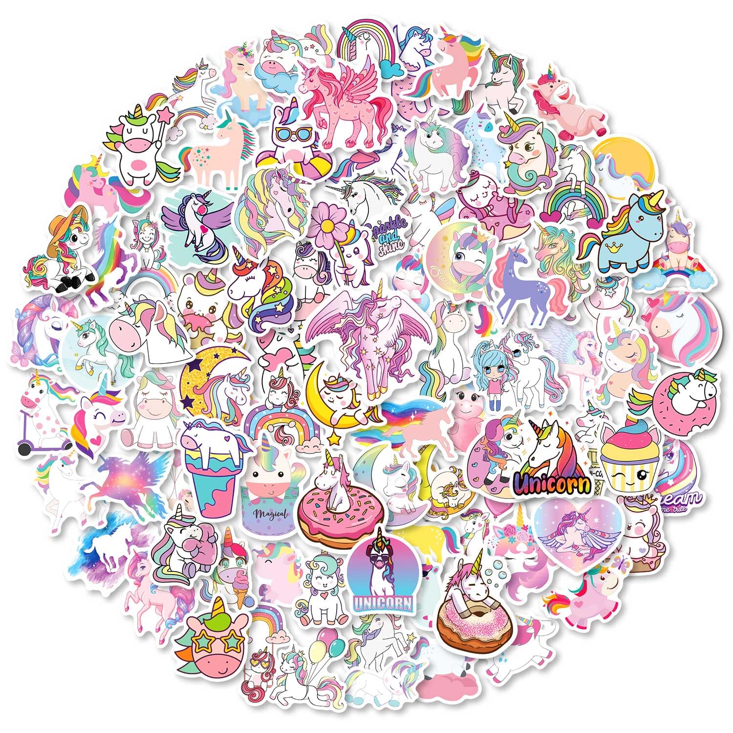 Mua Unicorn Stickers, 100 Pcs Waterproof Vinyl Stickers for Water ...