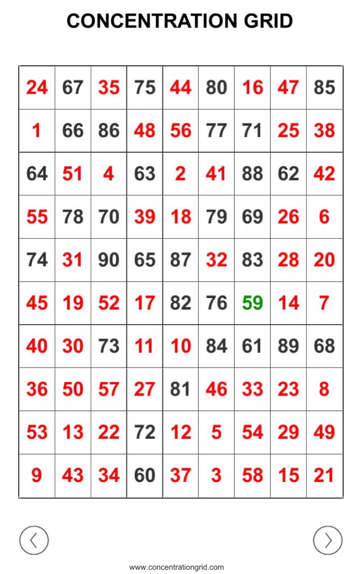 Concentration Grid - mental focus grids:Amazon.in:Appstore for Android