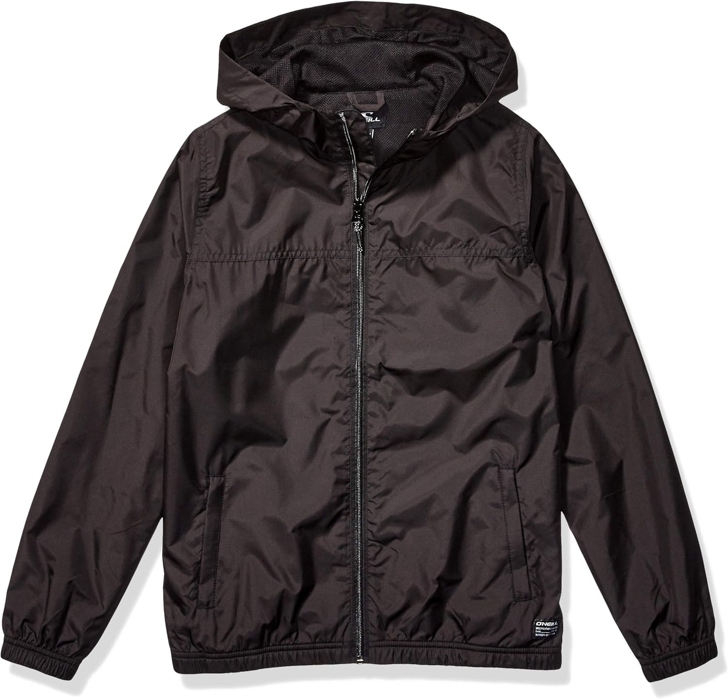O'Neill Boys' Light Weight Rain Windbreaker Jacket, Black/Del Ray ...
