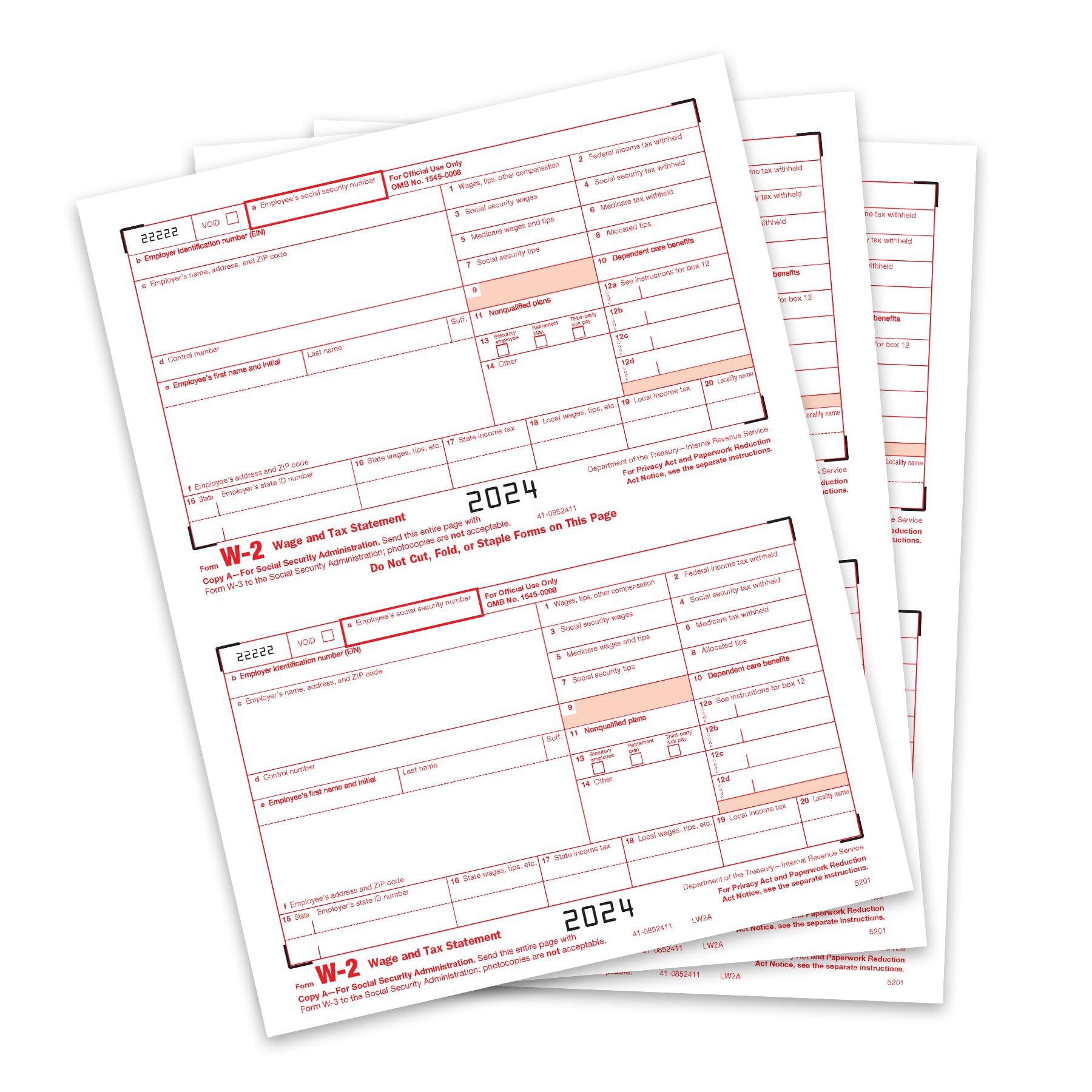 Mua Blue Summit Supplies 50 W2 Forms, Copy A Only, 2024 Tax Forms for ...