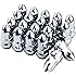 Amazon.com: 20pc Silver Chrome Bullet Style Lug Nuts - 1/2"-20 Thread Size - 1.8" Length - Cone ...