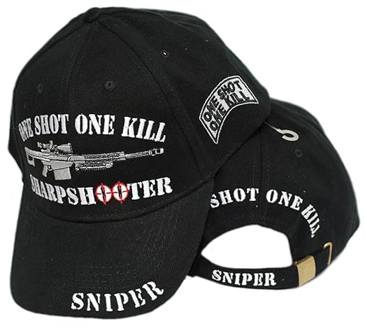 One Shot One Kill Sniper Sniping Baseball Cap Hat : Amazon.in: Clothing ...