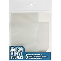 Adhesive Vinyl Pockets for Bullet Journals (set of 6 stick-on pockets ...