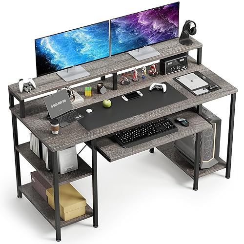 VERMESS Computer Desk- 48 Inch Home Office Desk with Keyboard Tray, 47 ...
