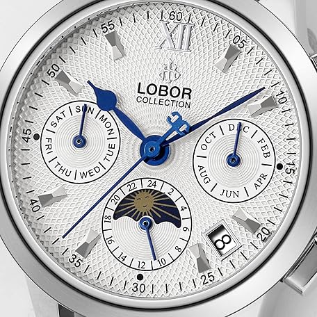 Mua LOBOR 35mm Women Automatic Watch with Month, Week, Date and 24-Hour ...