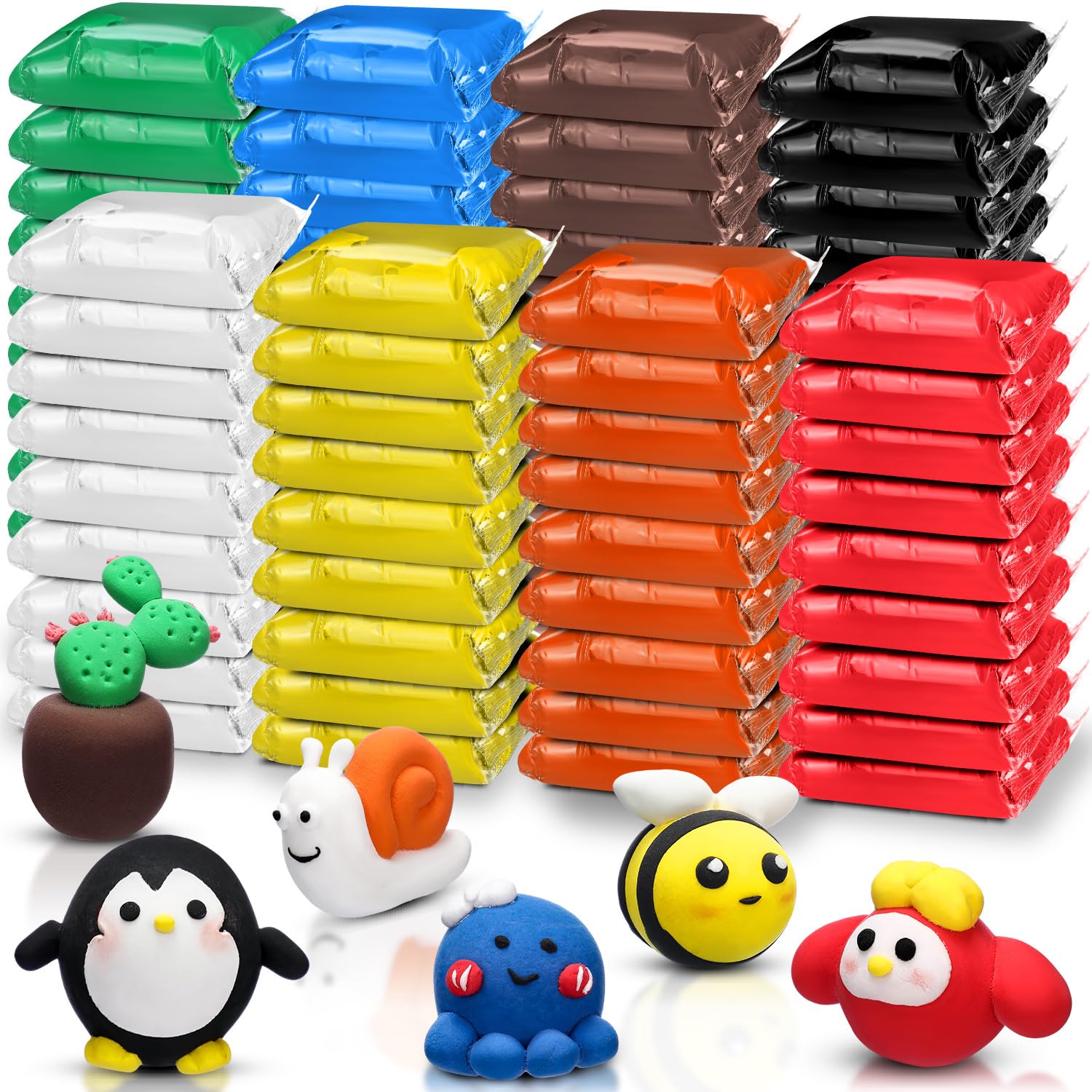 WinnerWhy 72 Pcs 38oz Air Dry Clay Modeling Magic Ultra Light Modeling ...