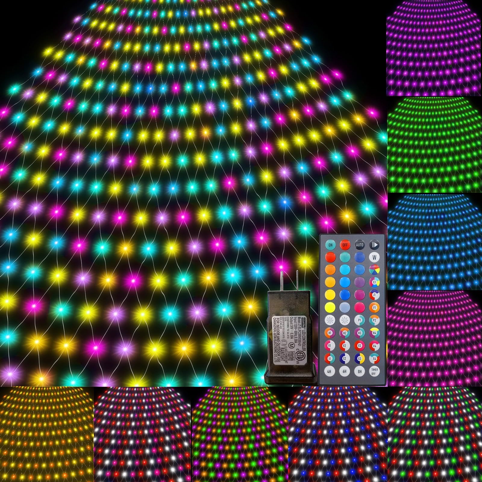 Color Changing Easter Net Lights 9.8x6.6 ft Connectable Plug in LED ...