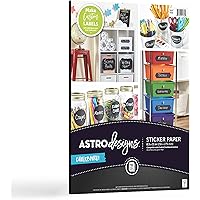 Amazon.com: Astrodesigns, Black, Chalkboard Sticker Paper, 8.5" x 11 ...