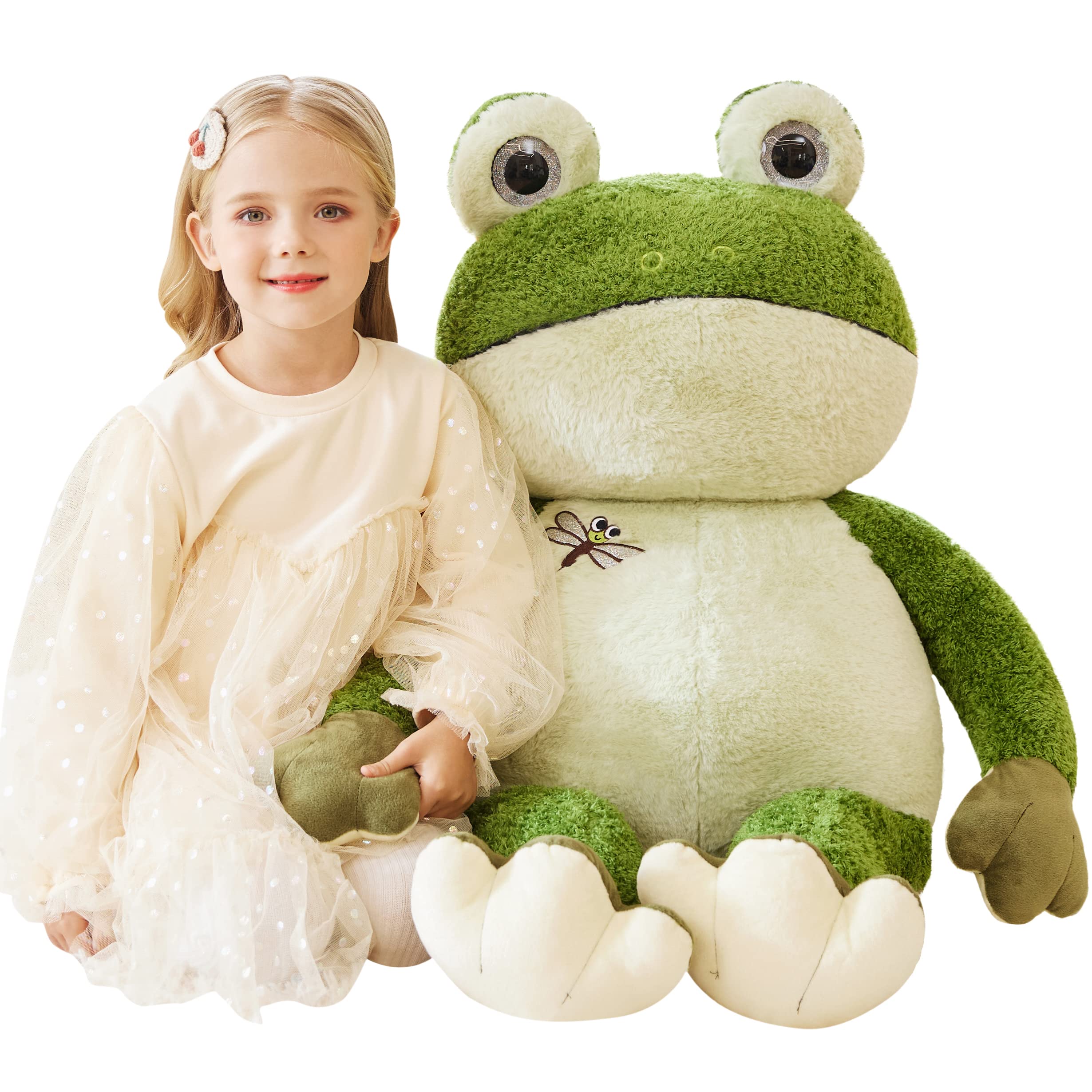 EARTHSOUND Giant Frog Stuffed Animal Plush Toy,Large Jumbo Cute Soft ...