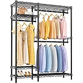 Amazon.com: VIPEK V12 Medium Heavy Duty Rolling Garment Rack 3 Tiers ...