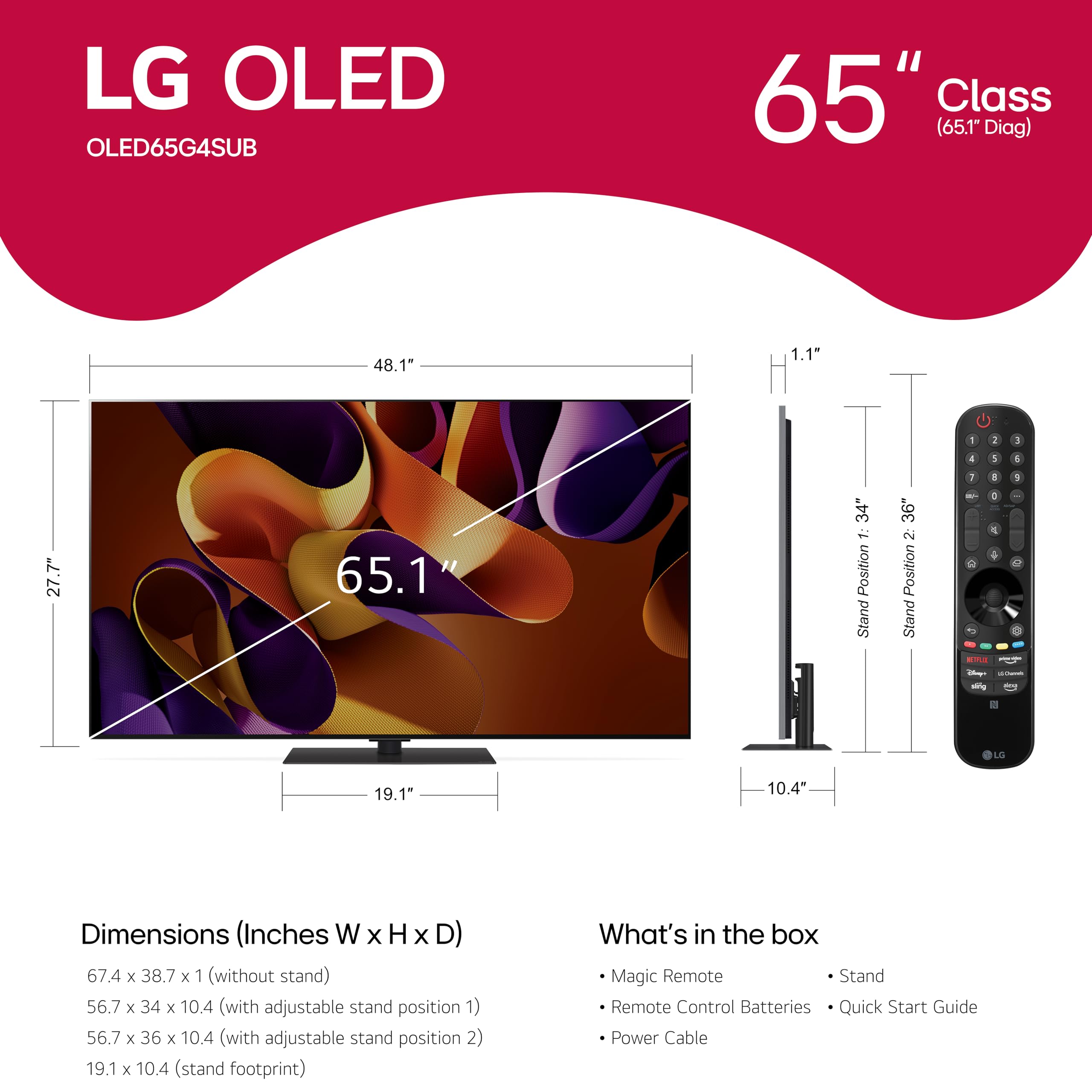 Mua LG 65-Inch Class OLED evo G4 Series Smart TV 4K Processor Flat ...
