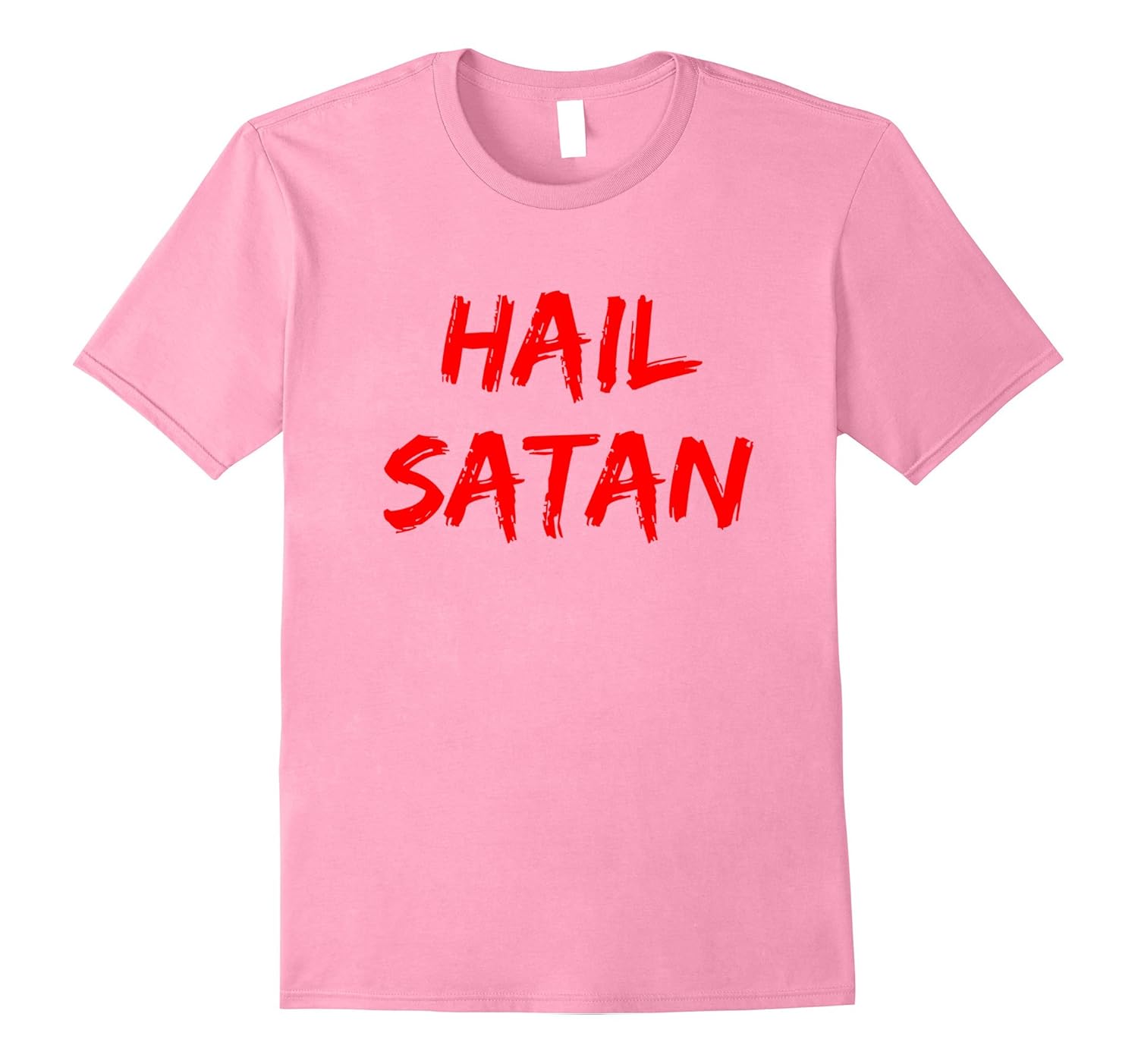 Hail Satan T-Shirt Red distressed Letters Retro Vintage Look-CD – Canditee