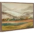 Amazon.com: Kate and Laurel Sylvie Mountainscape Framed Canvas Wall Art by Annie Quigley, 23x33 ...