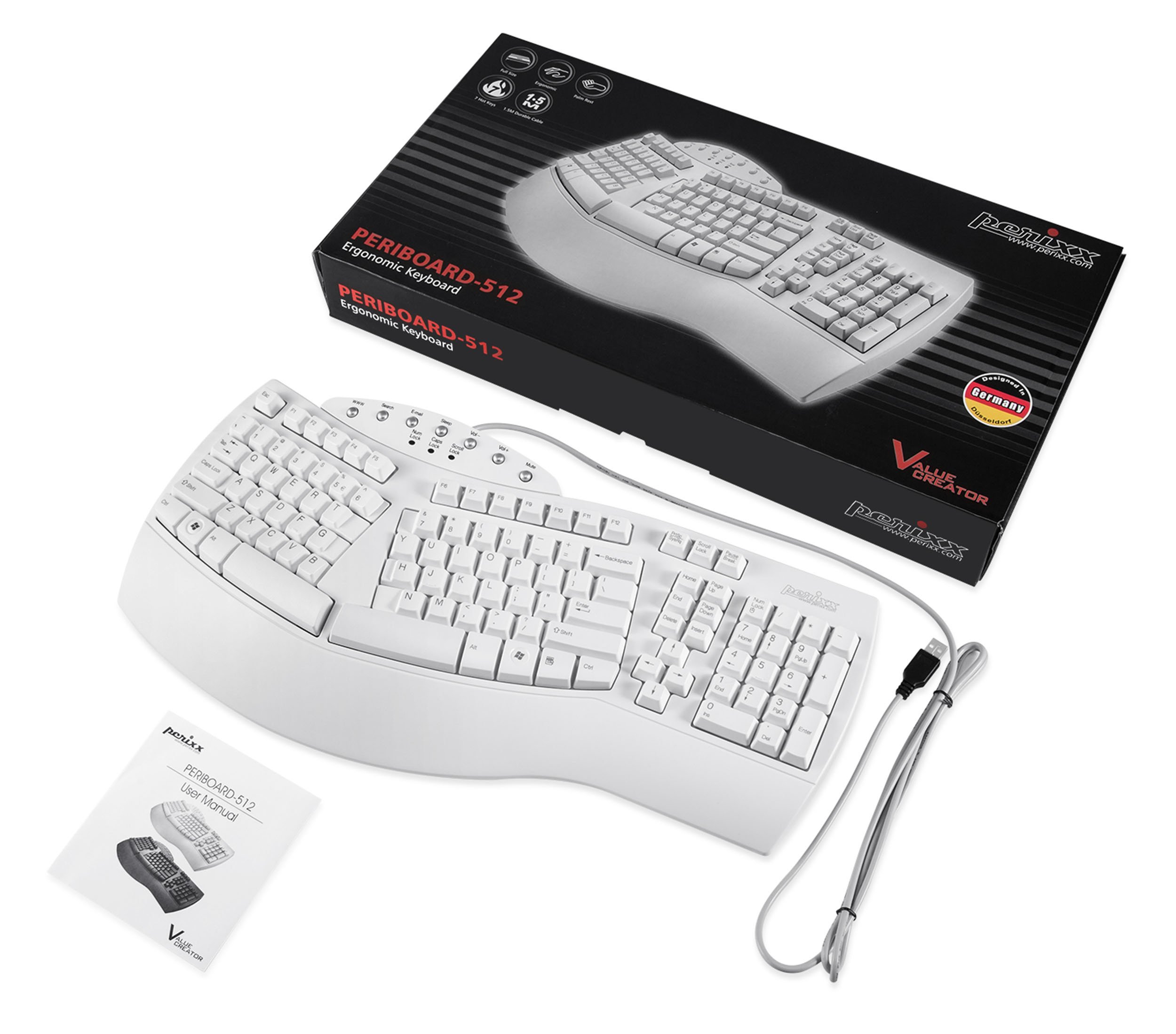 Mua Perixx PERIBOARD-512W Periboard-512 Ergonomic Split Keyboard ...