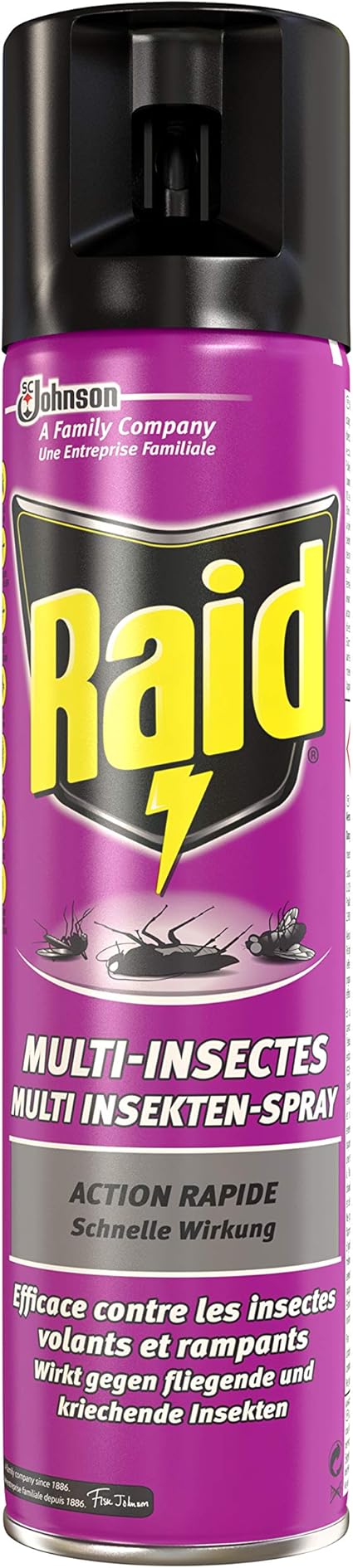 Raid Flying and Crawling Insect Aerosol Insecticide, 400 ml, Light ...