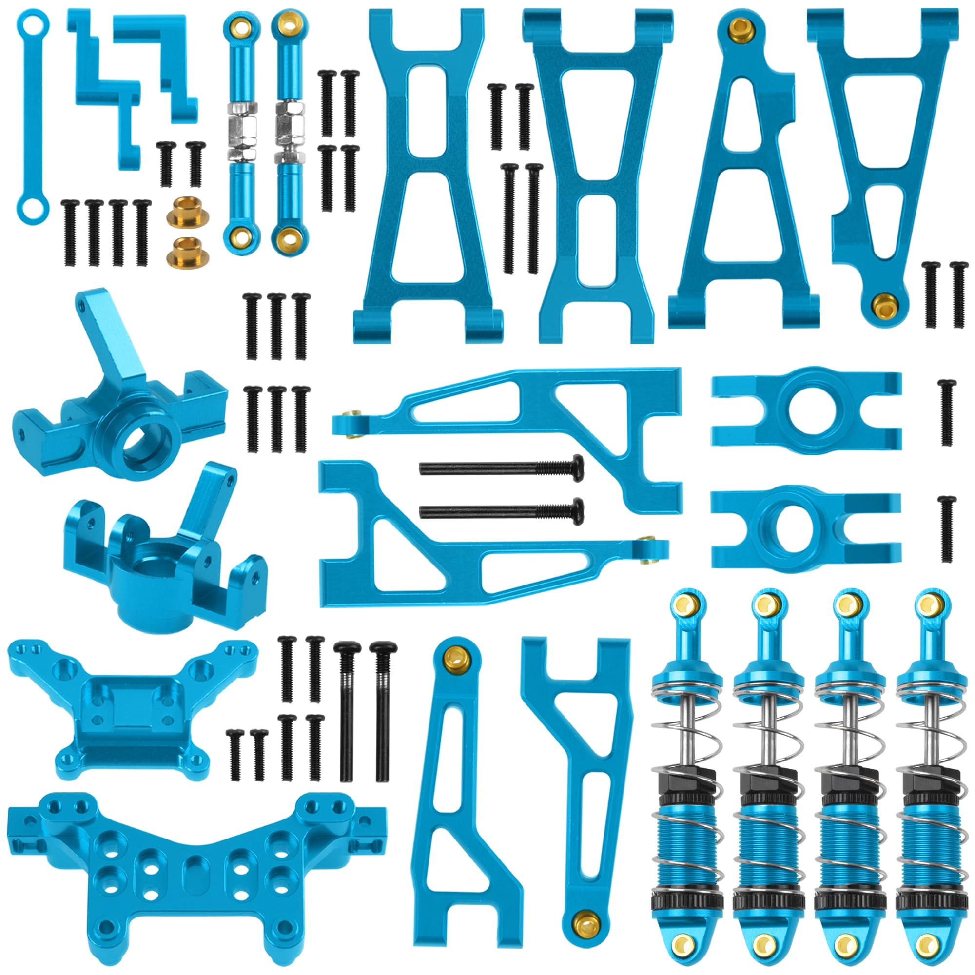 ShareGoo Aluminum Swing Arms & Steering Knuckle Kit & Shock Absorbers ...