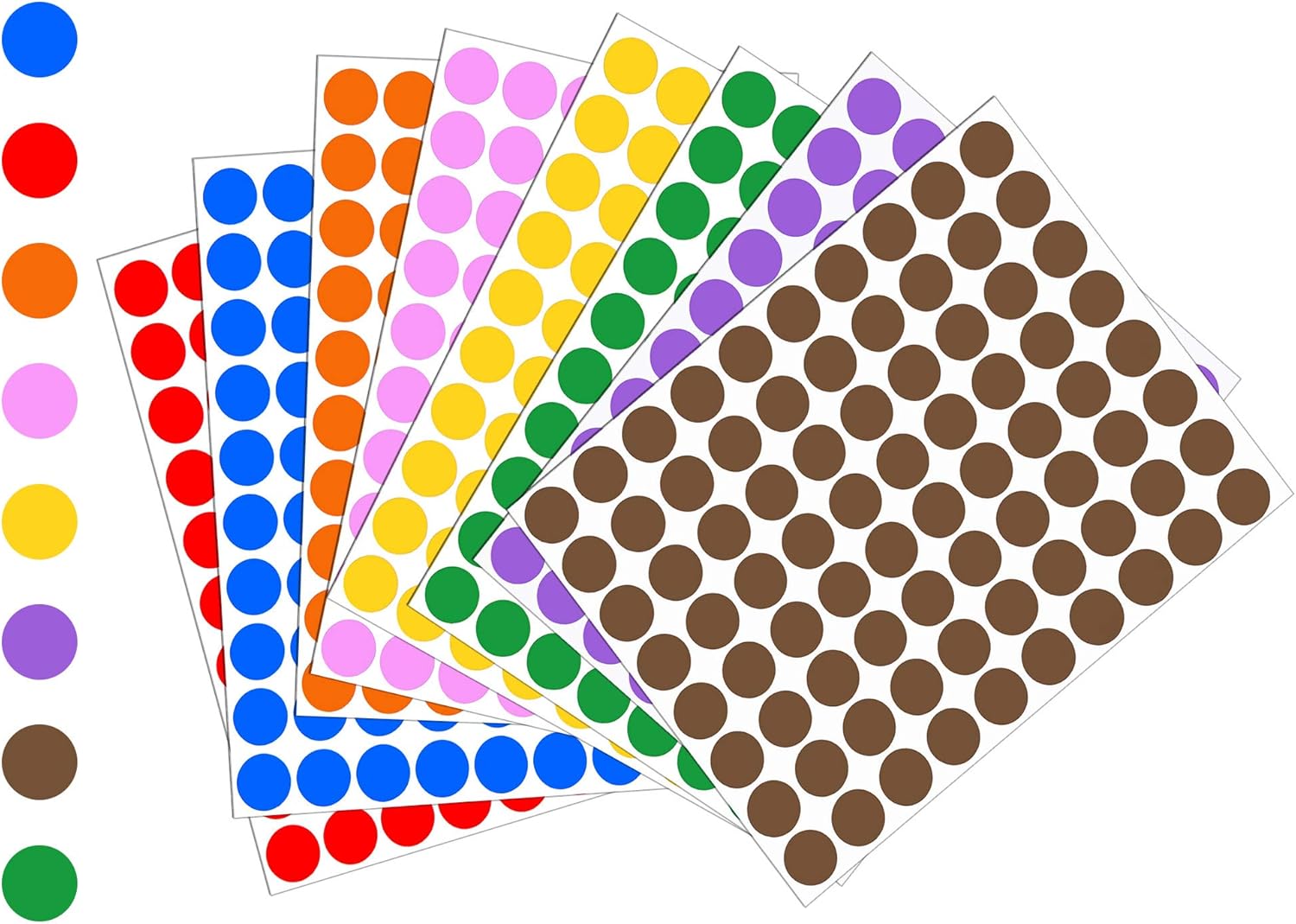 Royal Green Kids Crafts Stickers Colorful 1.3CM Dots Labels for ...