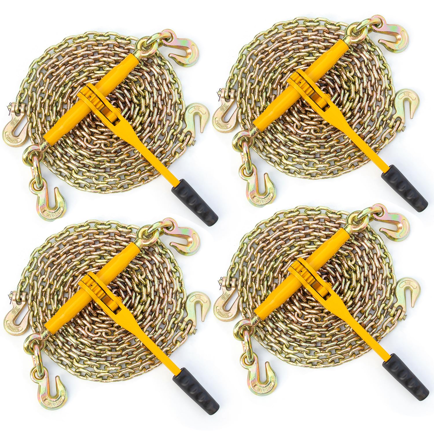 HPDMC Chain and Binder Kit 5/16in-3/8in, Ratchet Load Binders 5400 lbs ...