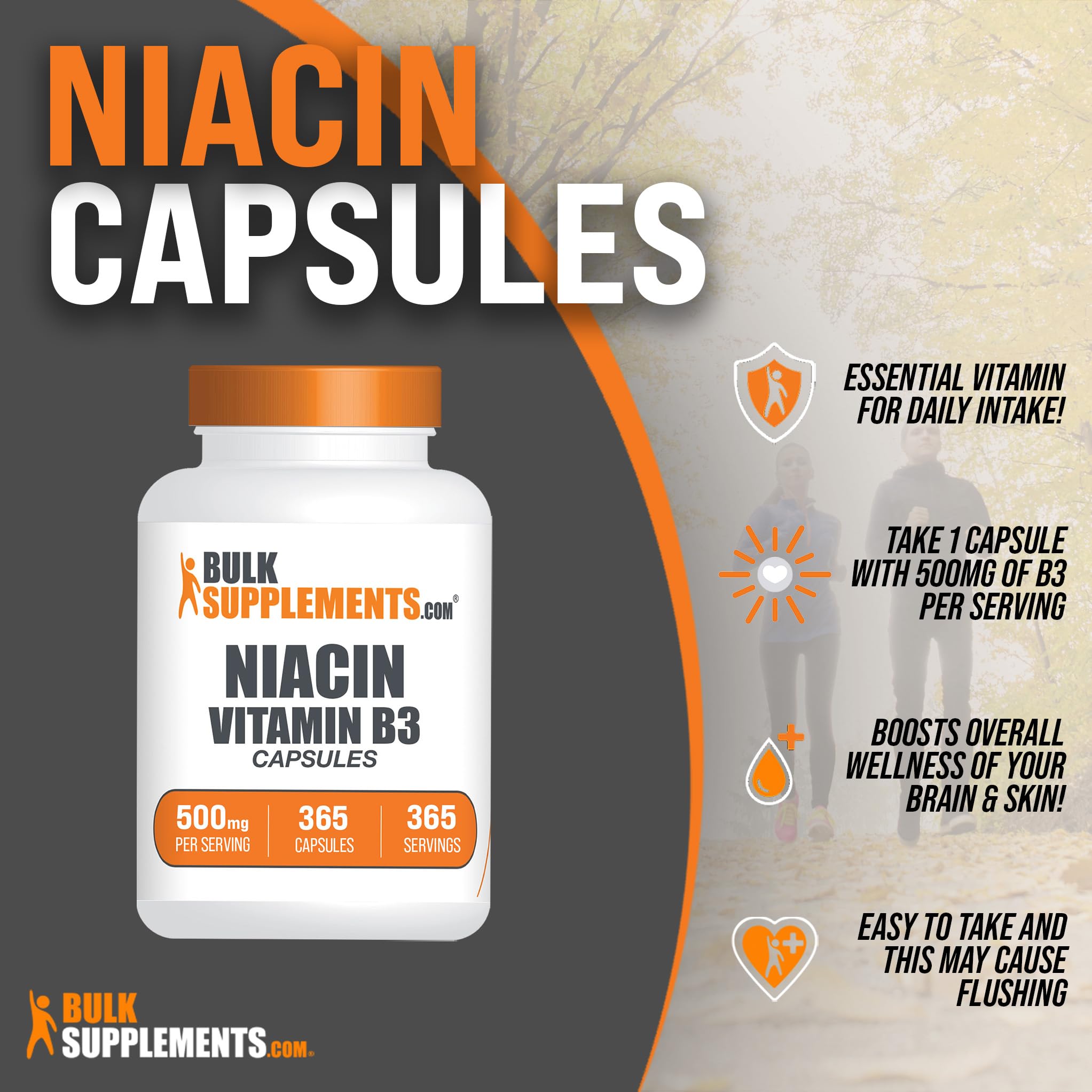 Mua BulkSupplements.com Niacin Capsules - Vitamin B3 Supplement, Niacin ...