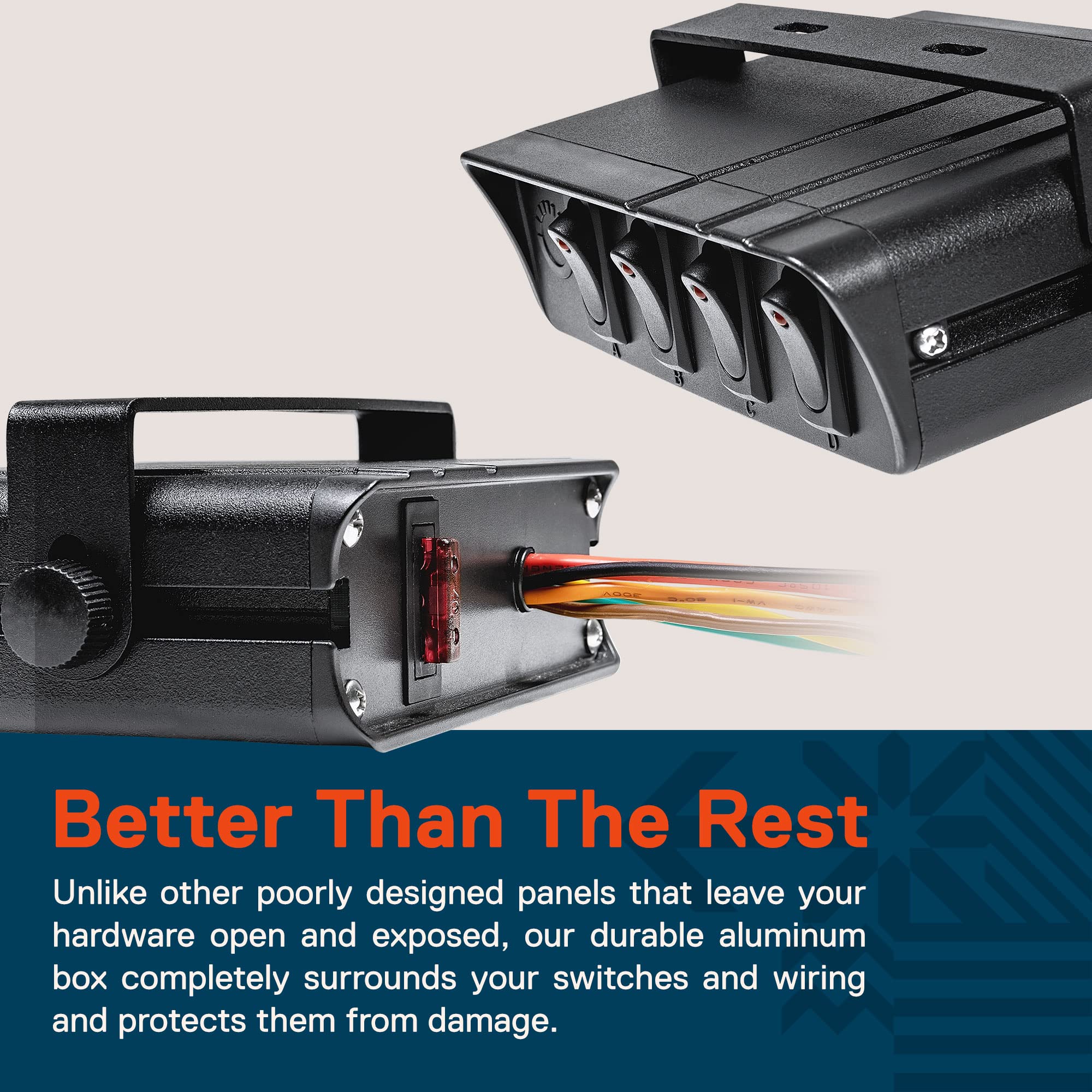 Mua True Mods 4-Gang 12V Rocker Switch Box [20 Amp Max.] [12 AWG Wires ...