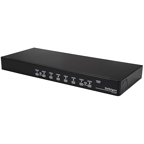 Startech 8 Port 1u Rackmount Usb Kvm Switch Kit With Osd And Cables