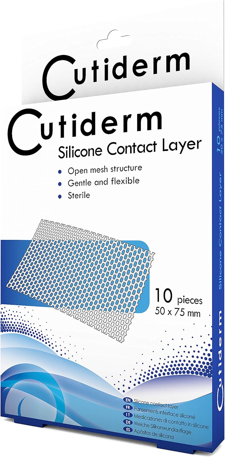 Cutiderm Silicone Contact Layer Net Wound Dressing 50mm x 75mm Pack of ...
