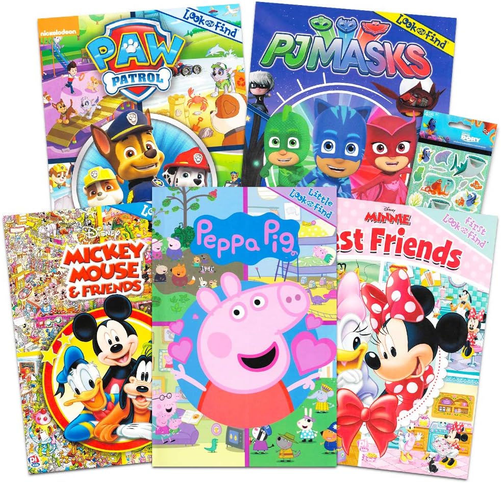 Amazon.com: Disney Look and Find Books Set for Kids 2-4 Toddlers -- 5 ...