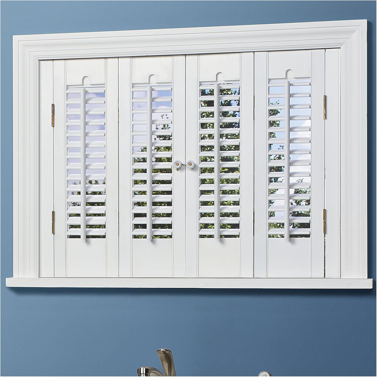 Amazon.com: Traditional Wood Interior Shutters - 4 Panels: Home & Kitchen