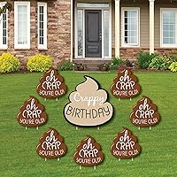 Amazon.com : Big Dot of Happiness Oh Crap, You're Old - Funny Yard Sign ...