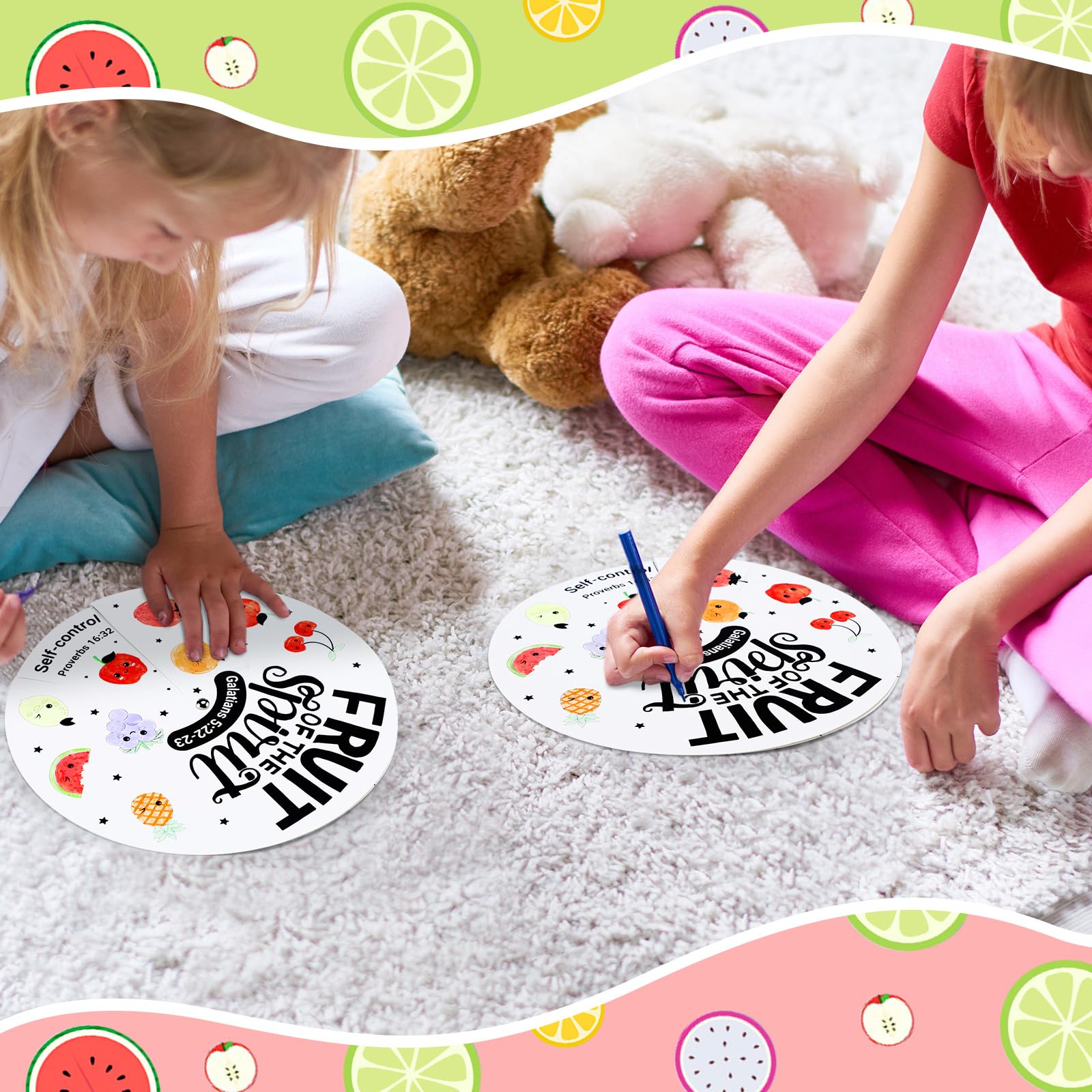 Mua Spiareal 30 Set Fruit of The Spirit Coloring Wheel Religious Crafts ...