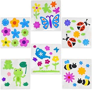 Amazon.com: Gift Boutique Spring or Summer Window Gel Clings 6 Pack ...