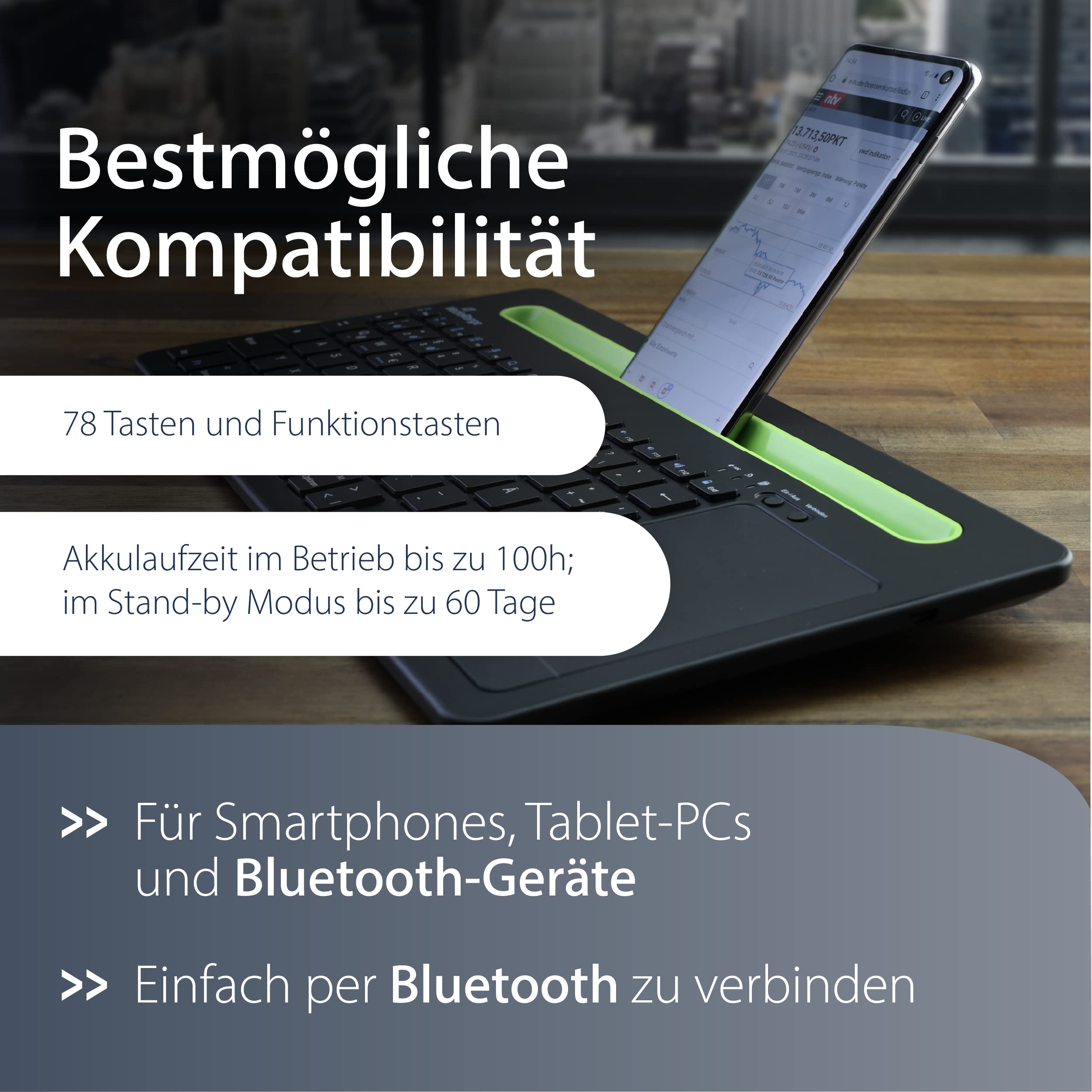 Mua MediaRange, Bluetooth, Compact Multi-Pairing Wireless Keyboard with ...