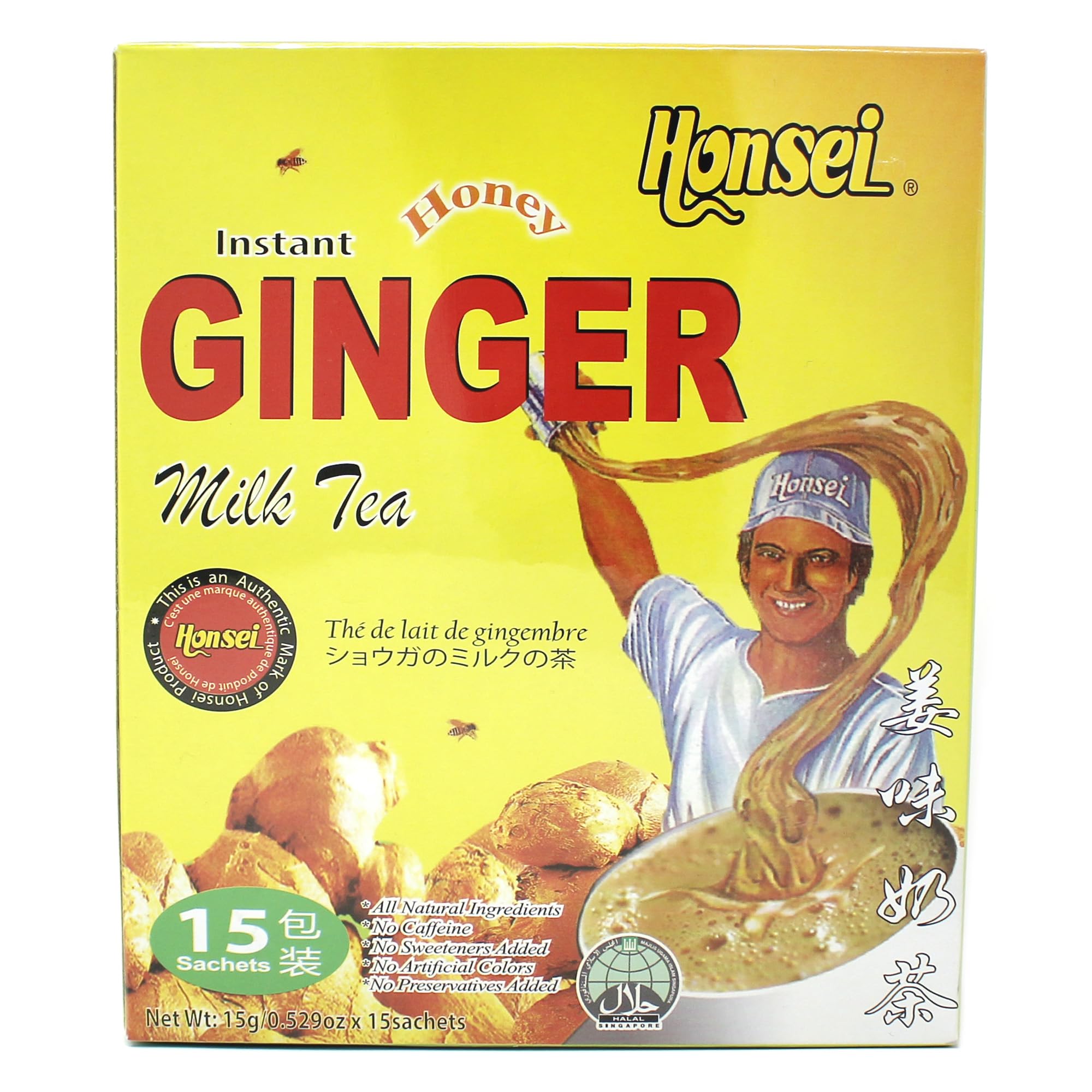 Mua Honsei Instant Ginger Honey Milk Tea 15g/0.529oz - 15 Sachets ...