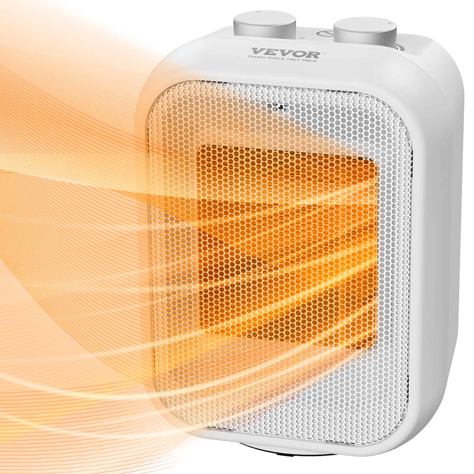 VEVOR Portable Electric Space Heater with Thermostat, 1000W/1500W 2 ...