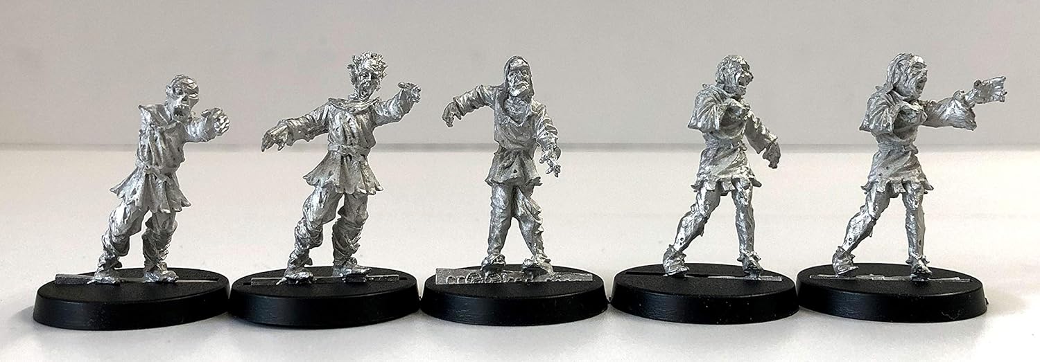 The Grinning Gargoyle – Crooked Dice – Zombie 5 Pack – 28mm White Metal ...