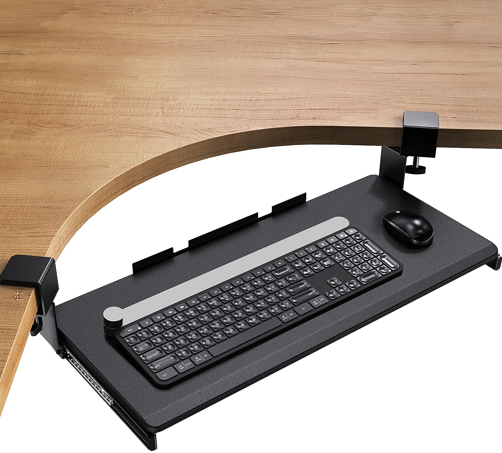 ErGear Keyboard Tray Under Desk Corner Keyboard Tray With 45