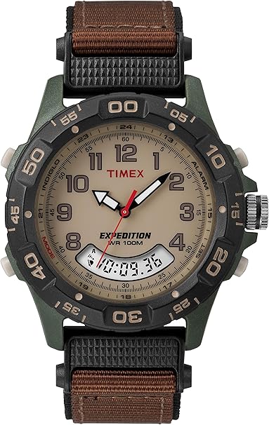 Timex Expedition Men's T45181 Quartz Watch with Beige Dial Analogue ...