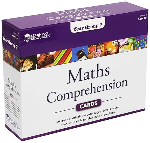 Learning Resources Maths Comprehension Cards Year Group Seven: Amazon ...