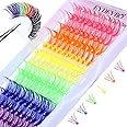 Amazon.com: Colored Lash Clusters Individual Lashes D Curvature 14mm ...