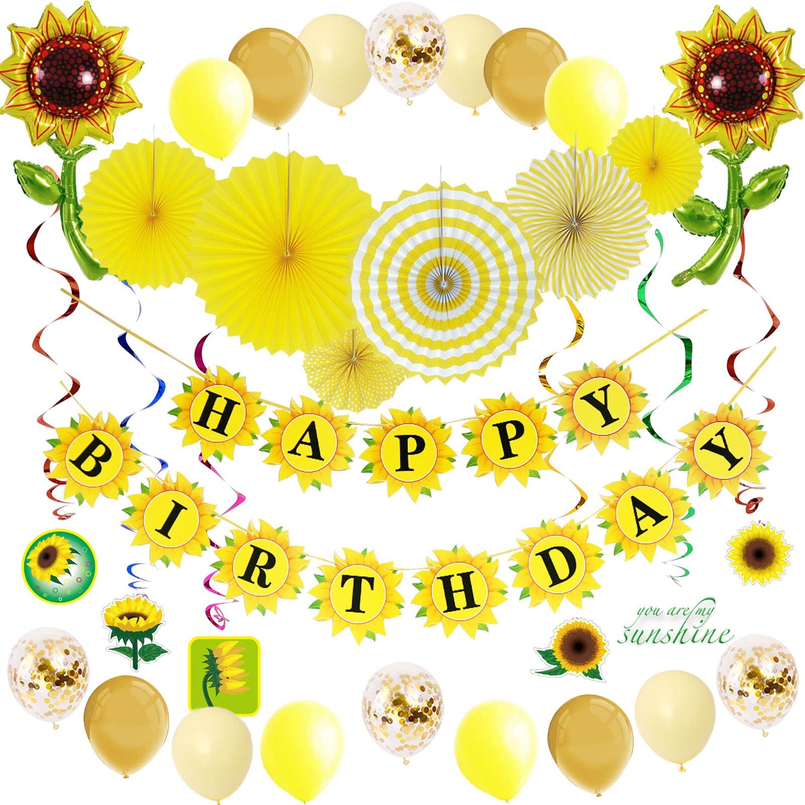 Mua Mainiusi Balloon Birthday Decoration Set, Sunflowers, Balloons ...