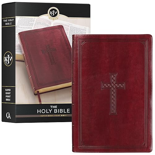 KJV Holy Bible, Super Giant Print Faux Leather Red Letter Edition ...