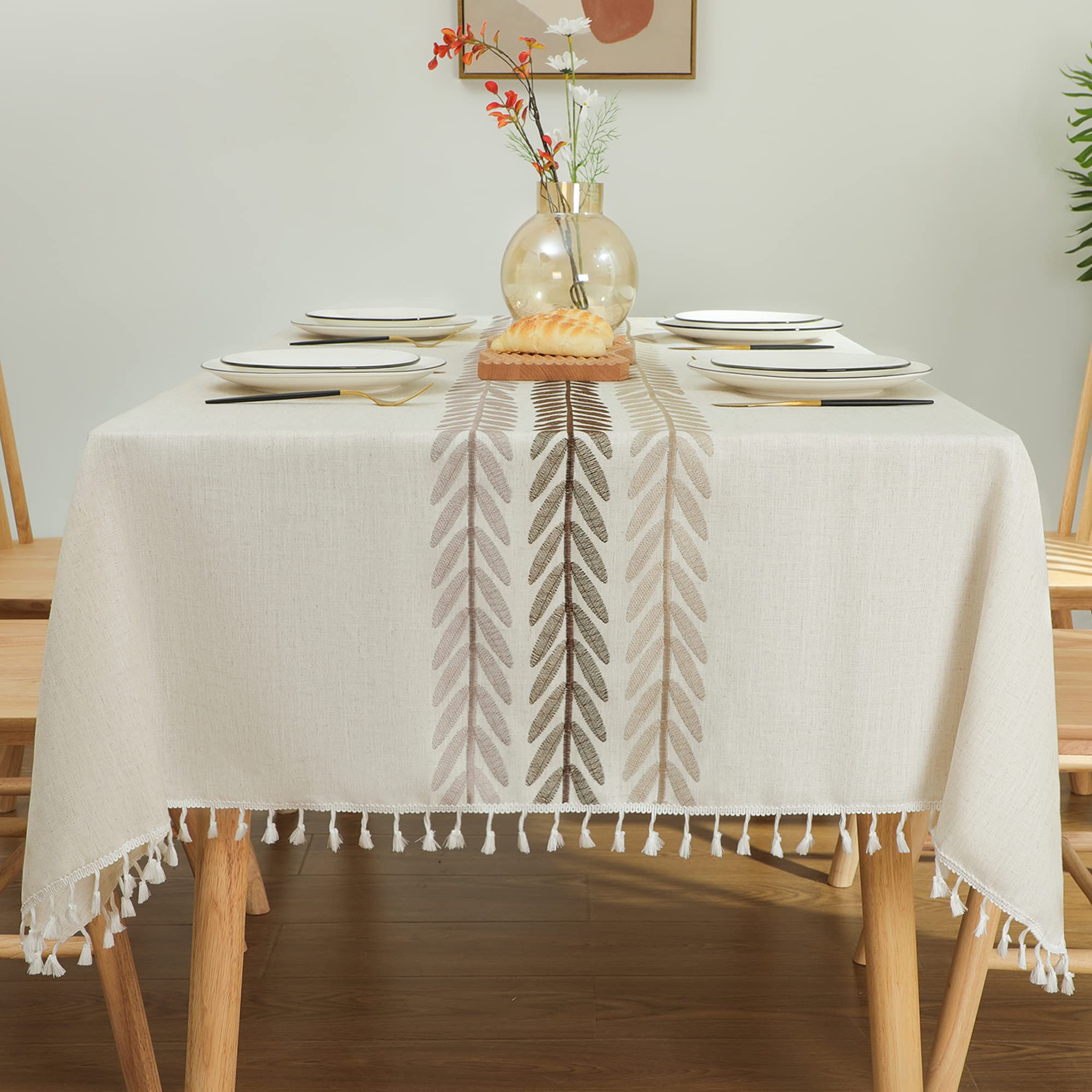 Laolitou Tablecloth for Dining Table Rustic Farmhouse Kitchen Tables ...