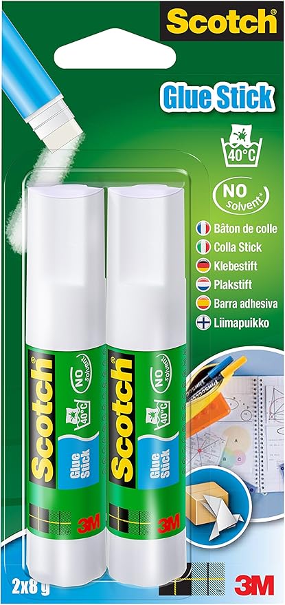Scotch Pack de 2 Bâtons de colle 8 g Blanc: Amazon.fr: Fournitures de ...