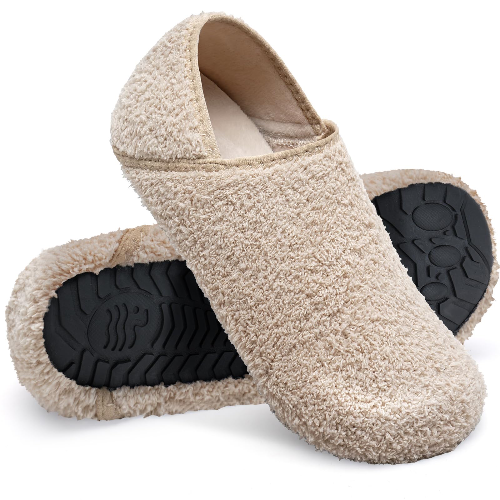 WateLves Womens Mens Slippers Lightweight Cozy Faux Furry House ...